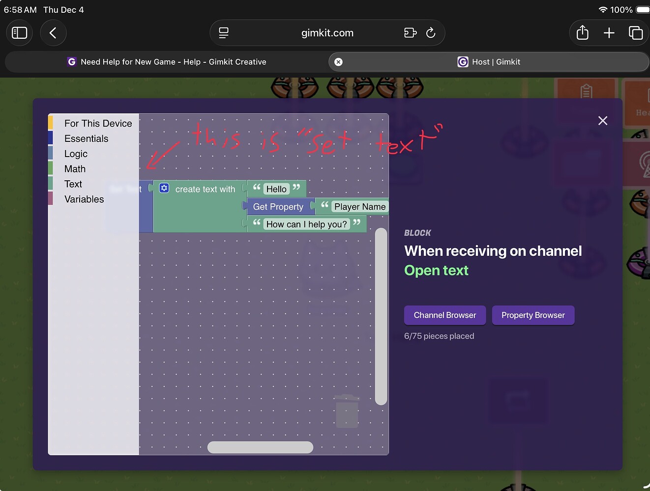 Need Help for New Game - Help - Gimkit Creative