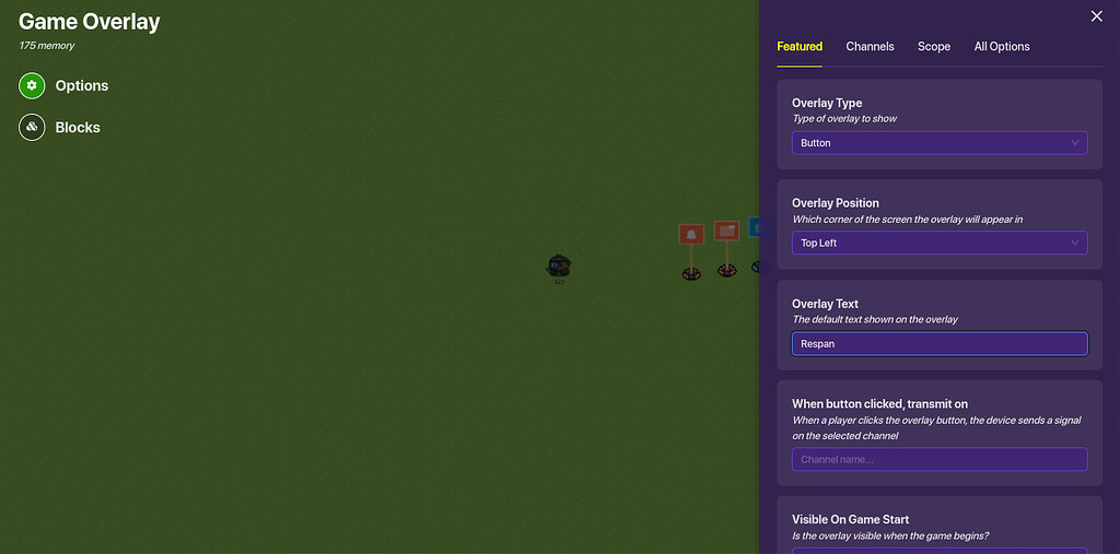 How to make a special message pop up when you tap the respawn button ...