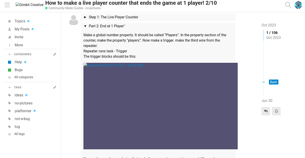 What is the block coding for this image - Help - Gimkit Creative