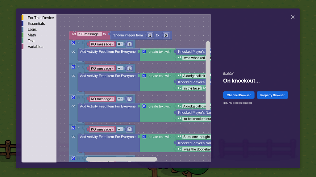 My KO manager's block won't work - Help - Gimkit Creative
