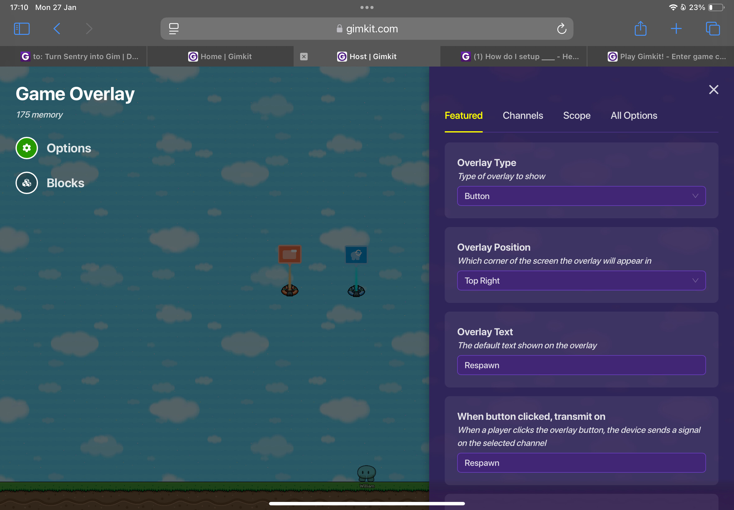 How do I setup respawning - Help - Gimkit Creative