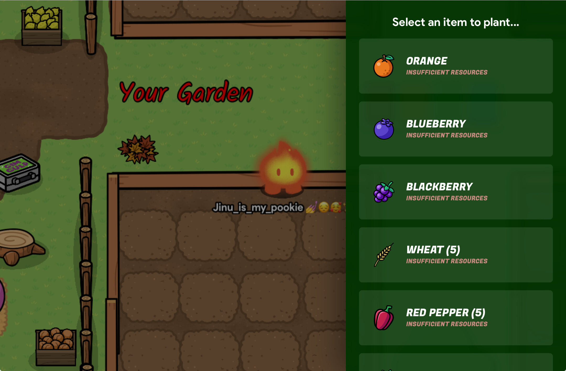 Trying to make grow a garden - Help - Gimkit Creative
