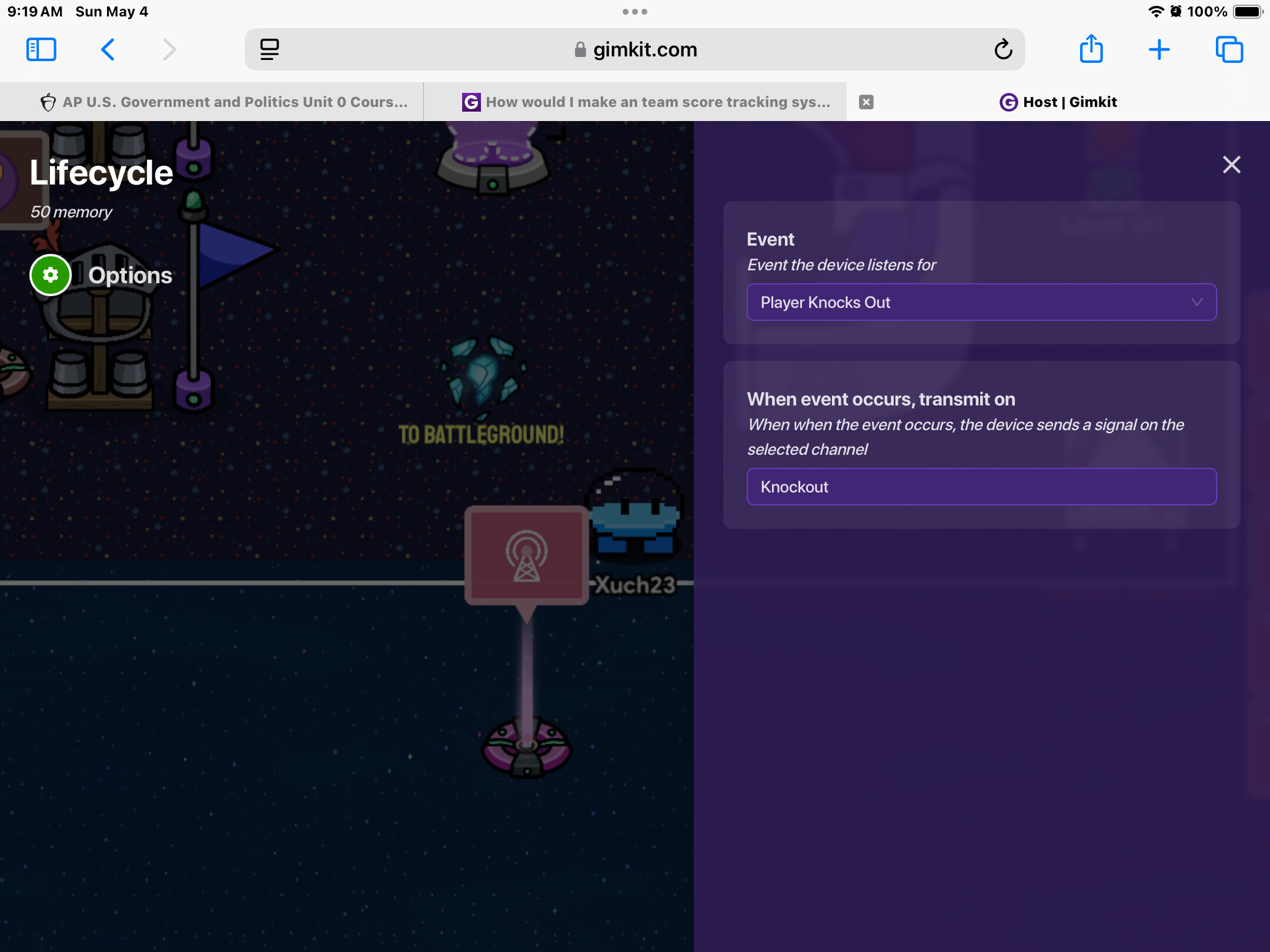 How would I make an team score tracking system - Help - Gimkit Creative