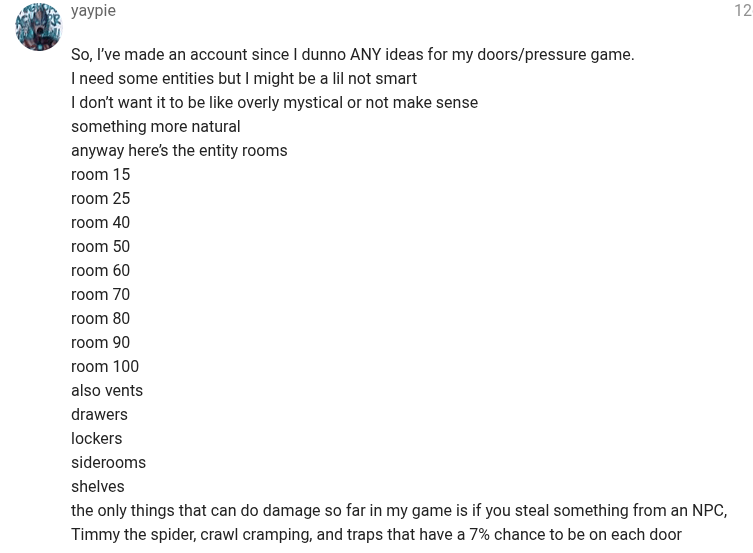Entities Ideas (I need 2 more entities!) - Help - Gimkit Creative