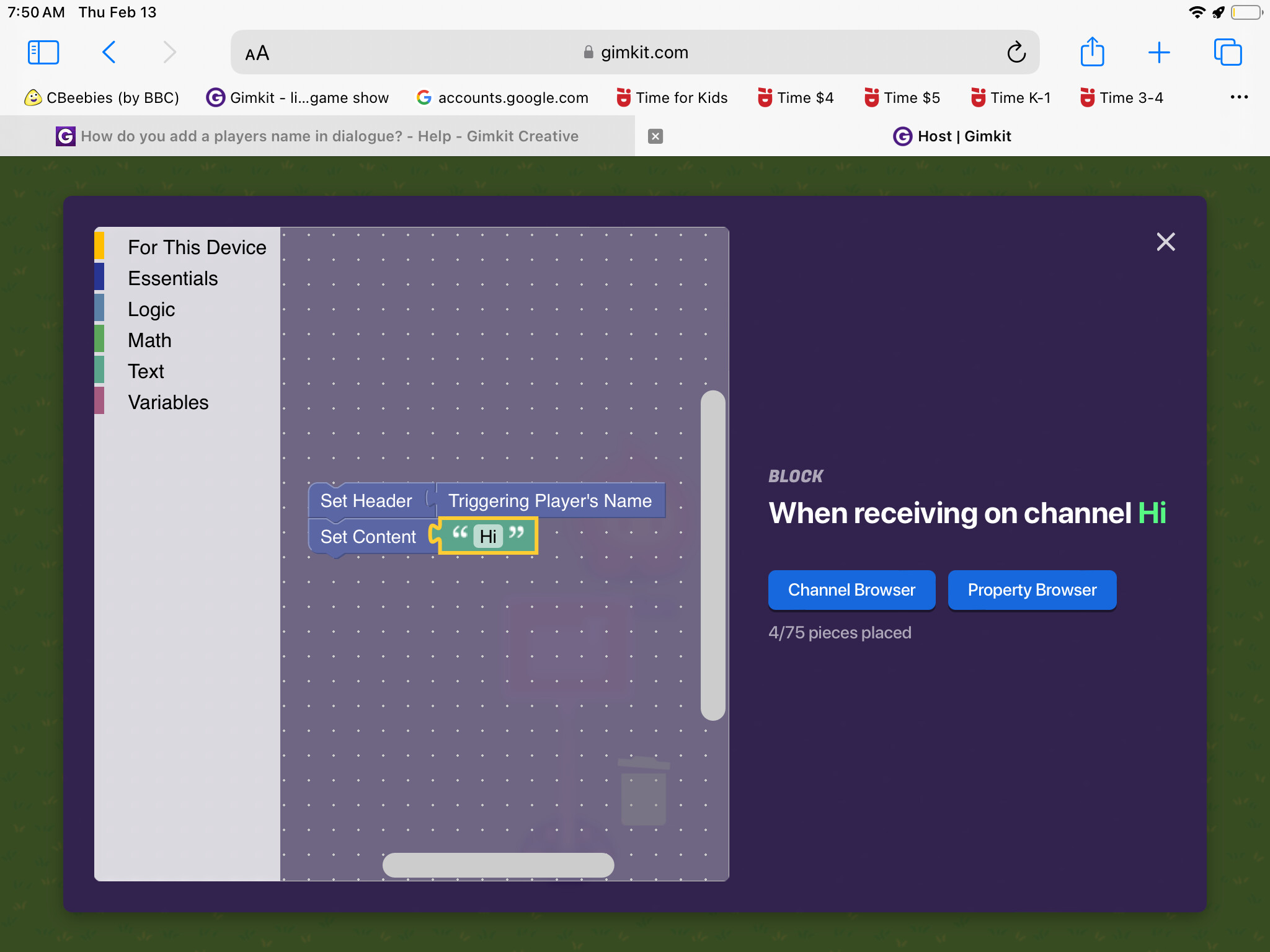 How do you add a players name in dialogue? - Page 2 - Help - Gimkit Creative