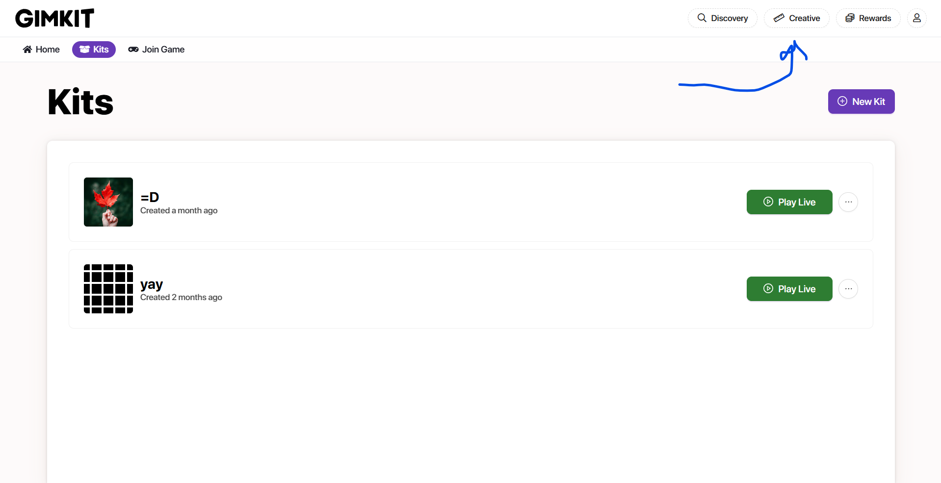 Was Creative removed? - Bugs - Gimkit Creative